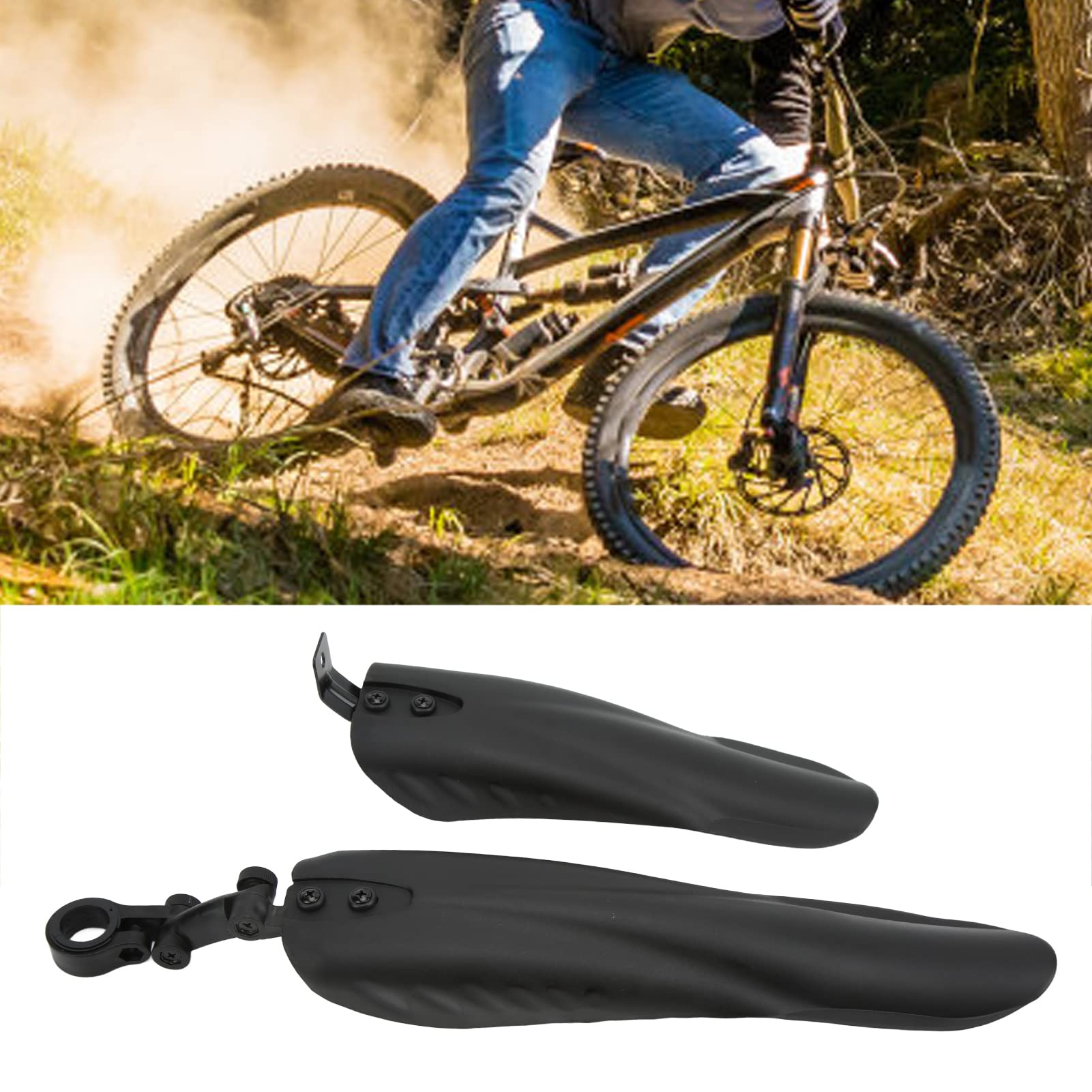 Cycling Tire Splash Guard, High Strength Adjustable Angle Plastic Anti Deformation Rustproof Bicycle Mud Guard Firm for Road Bikes