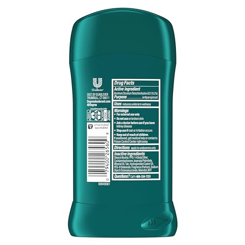 Degree Men Original Protection Antiperspirant Deodorant 48-Hour Sweat and Odor Protection Extreme Blast Antiperspirant For Men 2.7 oz (Packaging may vary)