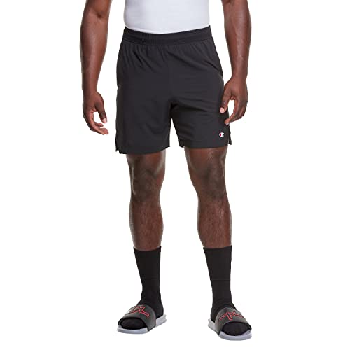Champion Men's 7-Inch Sport Short W/Out Liner, Black-586551, Large
