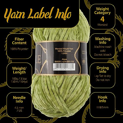 JubileeYarn Chenille Yarn - Worsted Weight - 100g/Skein - Shades of Pink - 4 Skeins