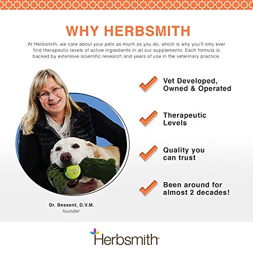 Herbsmith Comfort Aches β Herbal Pain Relief for Dogs + Cats β for Pet Aches + Pains β Anti-Inflammatory Supplement β 20 Tablets