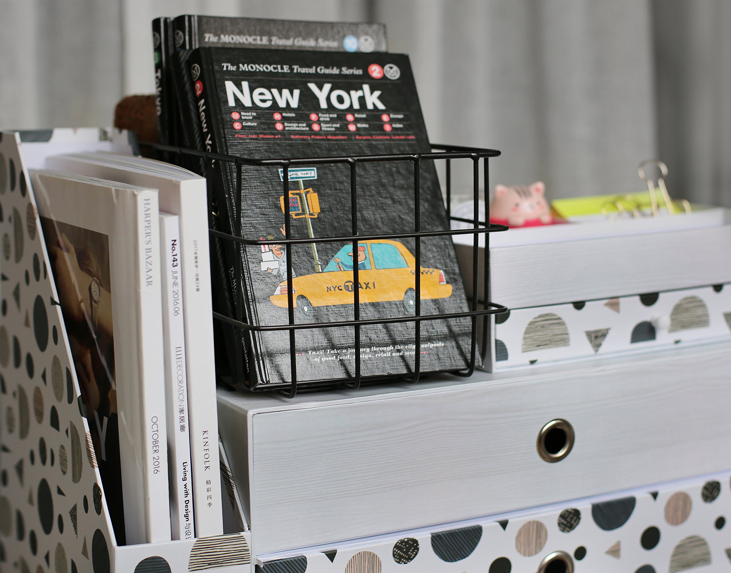 SLPR Wire Storage Basket (Set of 3, Black) | Decorative Metal Baskets