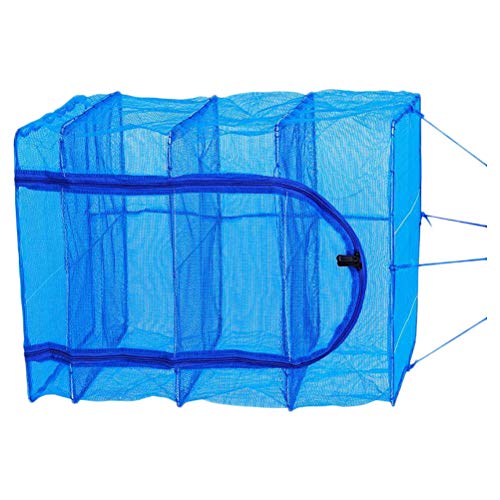 House Plants Outdoor Food Screen Foldable Drying Net Hanging Mesh Dryer Square Hanging Mesh Dryer for Shrimp Fish Fruit Vegetables (Four-Layer 66X40X40cm with Buckle) Drying Rack Clothing