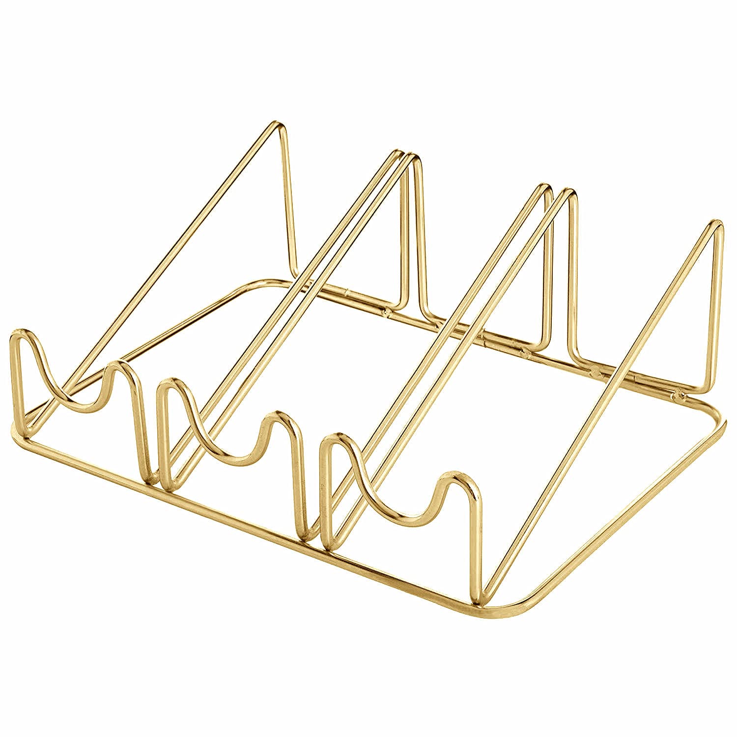 Countertop Wine Rack - 3 Bottle Wine Holder for Wine Storage - No Assembly - Modern Gold Metal Wine Rack - Wine Racks Countertop - Small Wine Rack - Wine Bottle Storage - Tabletop Wine Rack
