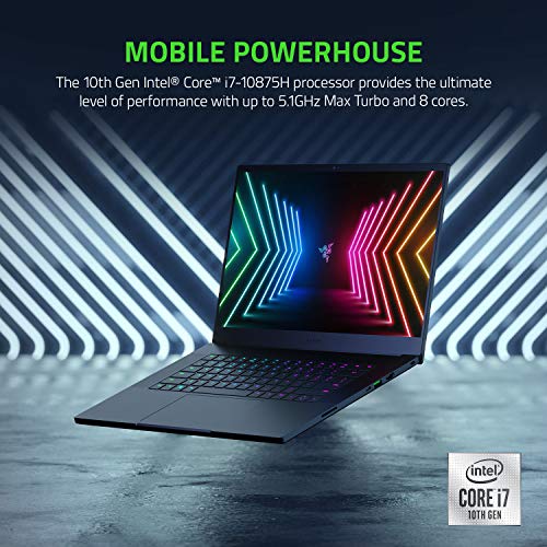Razer Blade 15 Gaming Laptop: NVIDIA GeForce RTX 3070-10th Gen Intel 8-Core i7 CPU - 15.6” FHD 360Hz - 16GB RAM - 1TB SSD - CNC Aluminum - Chroma RGB - THX Spatial Audio - Thunderbolt 3