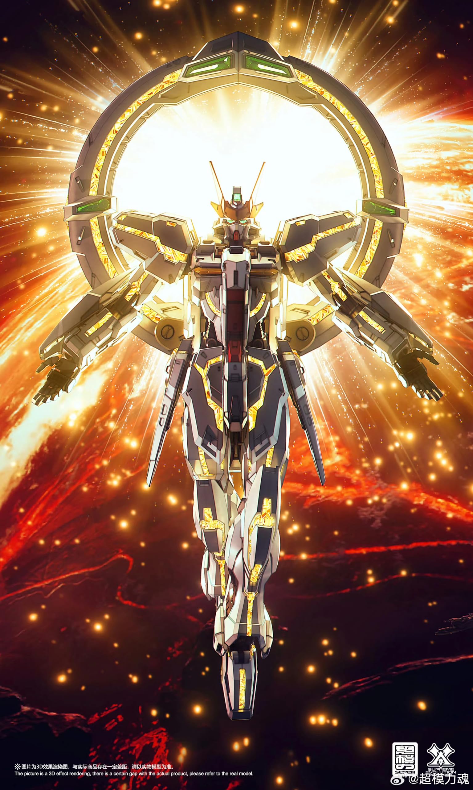 Funtasy Planet Action Figures 1/100 Scale Model Kits for Adults Eternal Star-Glory Assembly Model Mecha Model Kit Articulated Figures Assembled Mode, White, CMLH-01