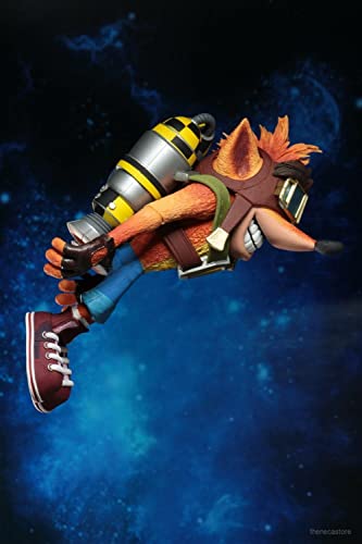 NECA - Crash Bandicoot 7" Scale Action Figure ? Deluxe Crash with Jetpack