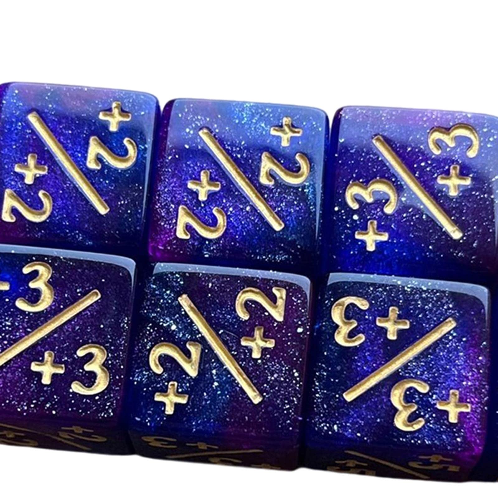 Colcolo 20x Dice Standard Dice Squares Board Game Addition Subtraction Dice Math Counting Education Double Color Six Sided Symbols