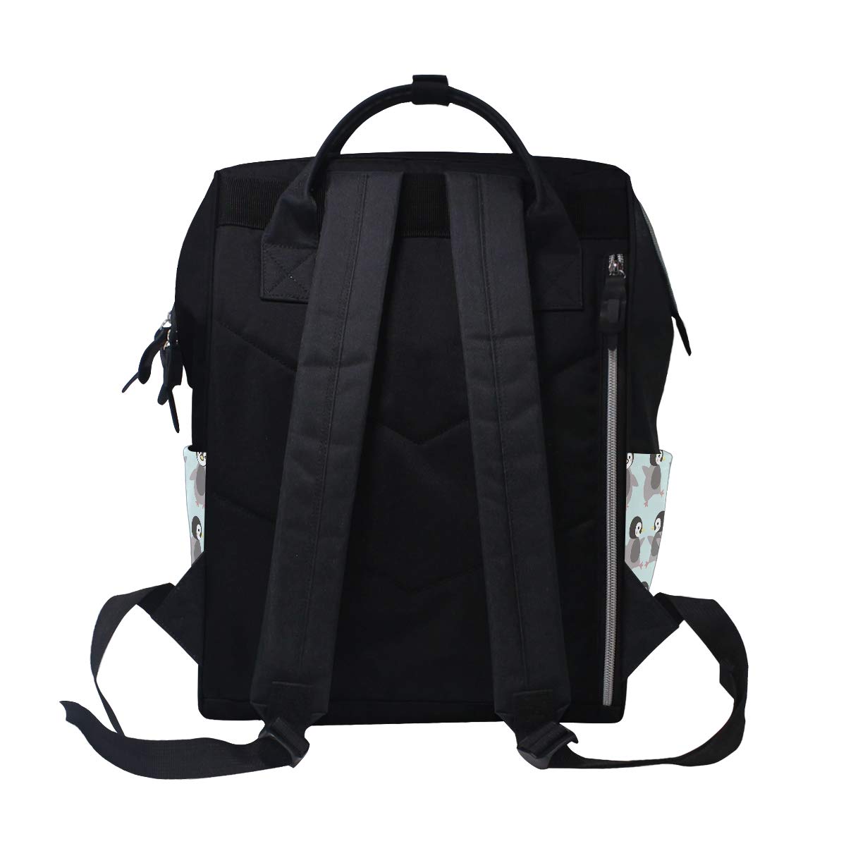 Cute Penguins Diaper Bag Backpack, Large Capacity Muti-Function Travel Backpack Nappy Bags Travel Mom Backpack for Baby Care