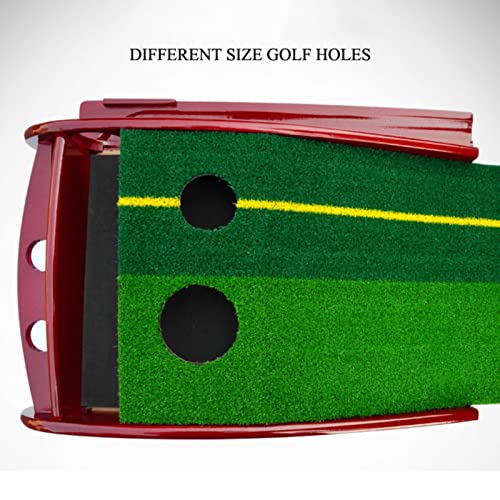 cghhome 3M Golf Putting Practice Machine, Indoor Simulated Turf Golf Training Blanket with 10 Golf Balls, Professional Golf Practice Equipment (Color : 1, Size : 32 * 310cm)
