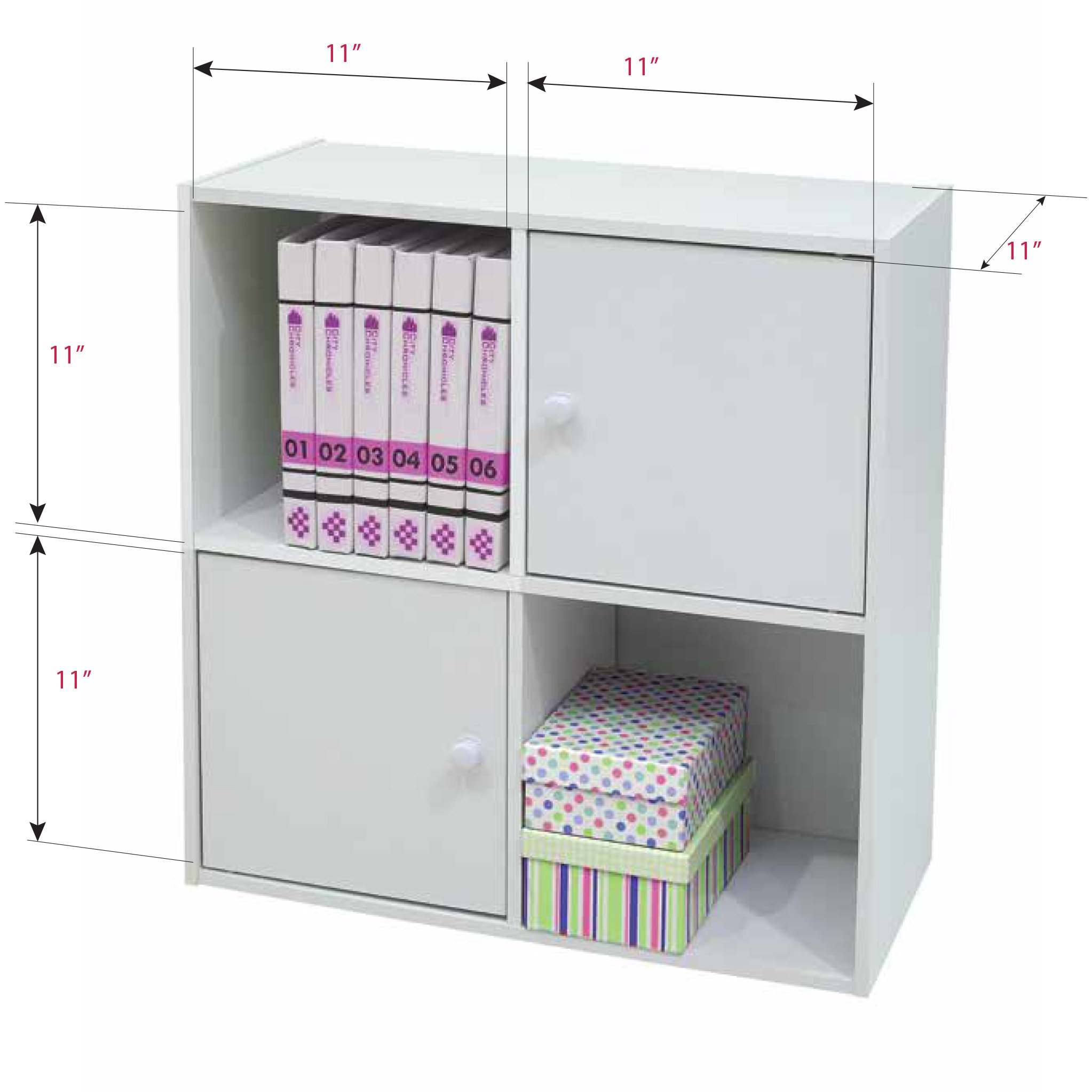 Kings Brand Furniture Charles Bookcase, White