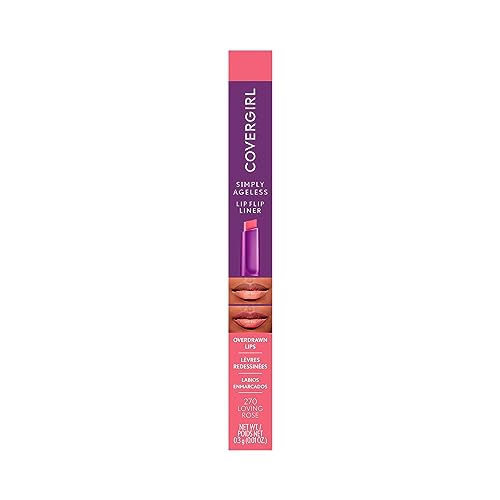 COVERGIRL Simply Ageless Lip Flip Liner, Loving Rose, Pack of 1