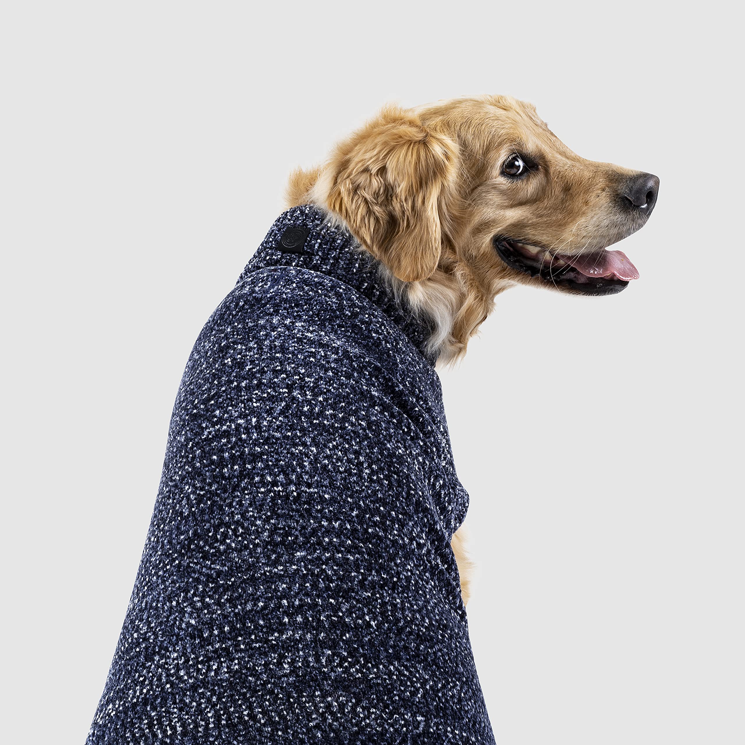 Canada Pooch Soho Dog Sweater Turtleneck Dog Pullover (20, Navy Mix), 20 (19-21" Back Length)