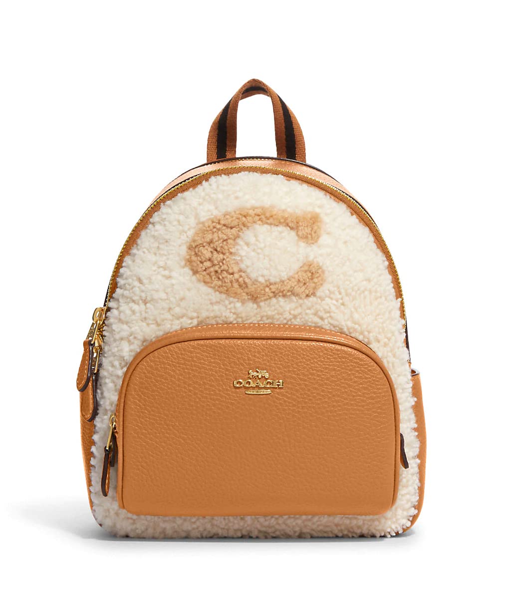COACH Coach Mini Court Backpack, Natural/Shearling