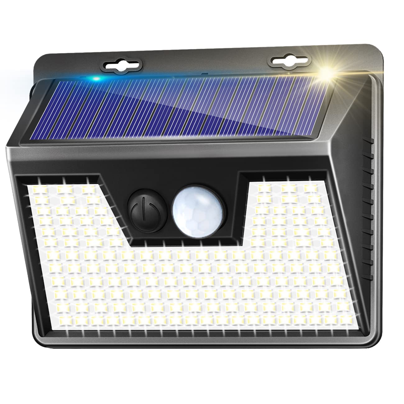 Solar Lights Outdoor 4 Pack, 140LED/3 Modes Motion Sensor Outdoor Lights Solar Powered, Wireless IP65 Waterproof Solar Wall Lights Outdoor Lights, Bright for Backyard Garden Fence Patio Front Door
