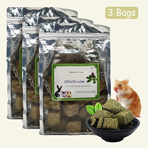 Hamiledyi Natural Timothy Hay Blocks 3.31 Ib Rabbit Chew Grass Brick Toy Guinea Pig Hay Cake Rabbit Hamster Chinchilla Squirrel and Other Rodents Molar Snacks