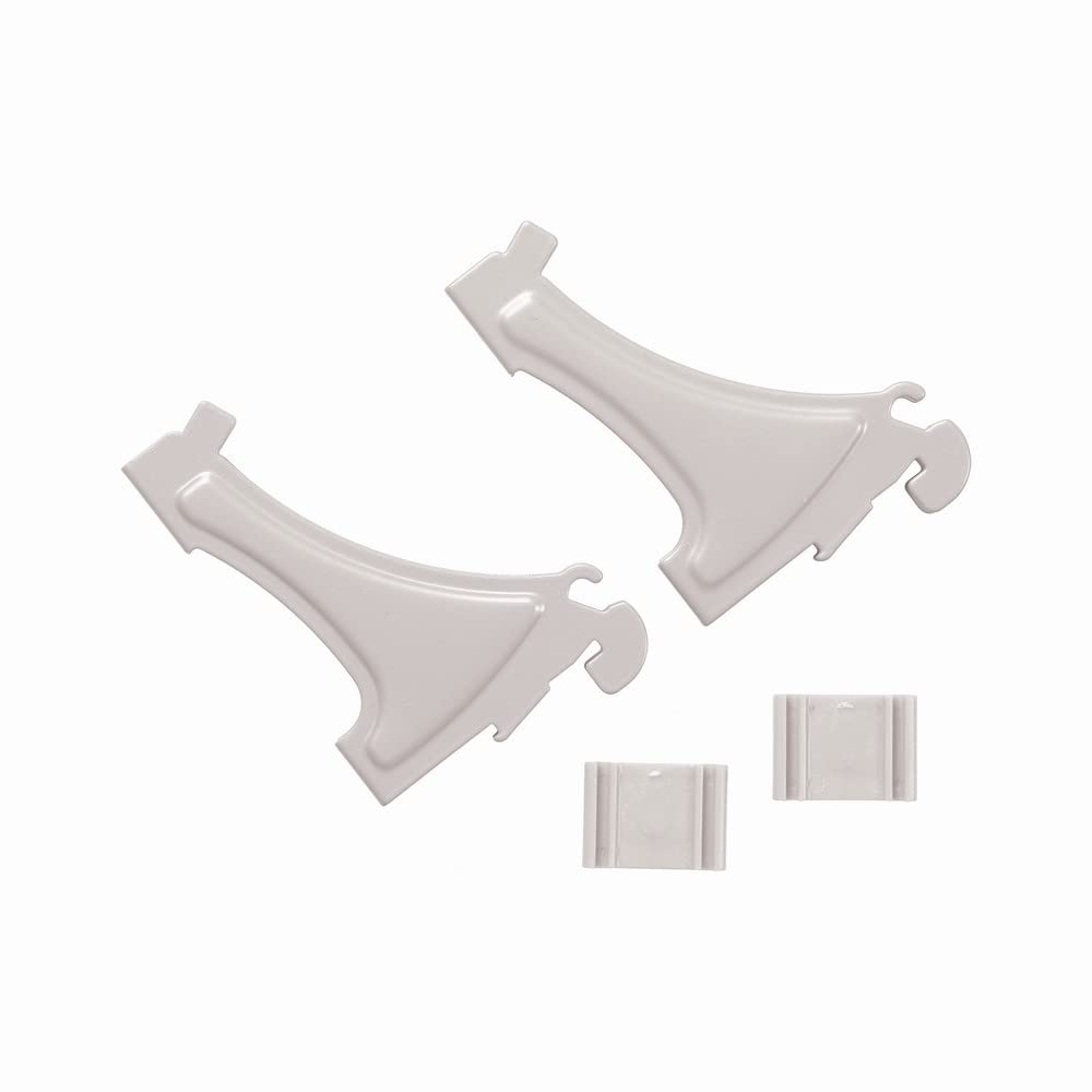 ClosetMaid ShelfTrack 2-Pack Shoe Shelf Brackets for Wire Shelving, Compatible with 12 in. Shelves, Add On Angle Shoe Storage, 3 in. , White