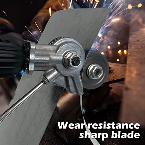 Electric Drill Shear Attachment Cutter Nibbler, Electric Drill Plate Cutter Metal Nibbler Drill Attachment with adapter, Universal Sheet Metal Cutter Knife for Cutting Iron, White Sheet, Steel, Copper