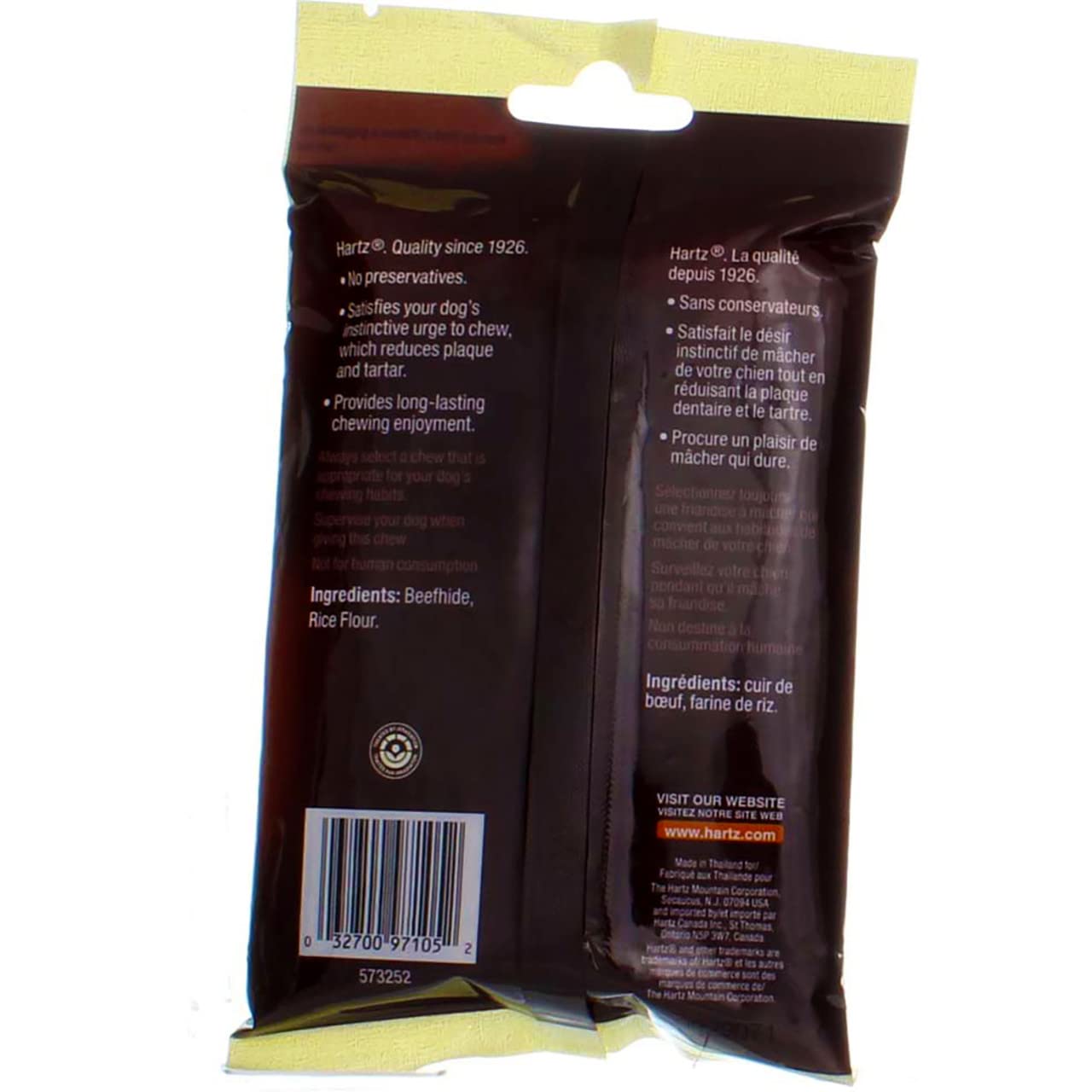Hartz Natural Munchy Rawhide Chews for Small Dogs, 20 Count (Pack of 3)