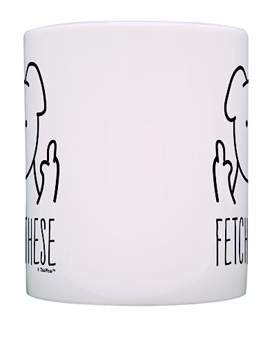 Dog Lover Gifts for Women Fetch These Funny Dog Mug Middle Finger Dog Fetch This 11oz Ceramic Coffee Mug