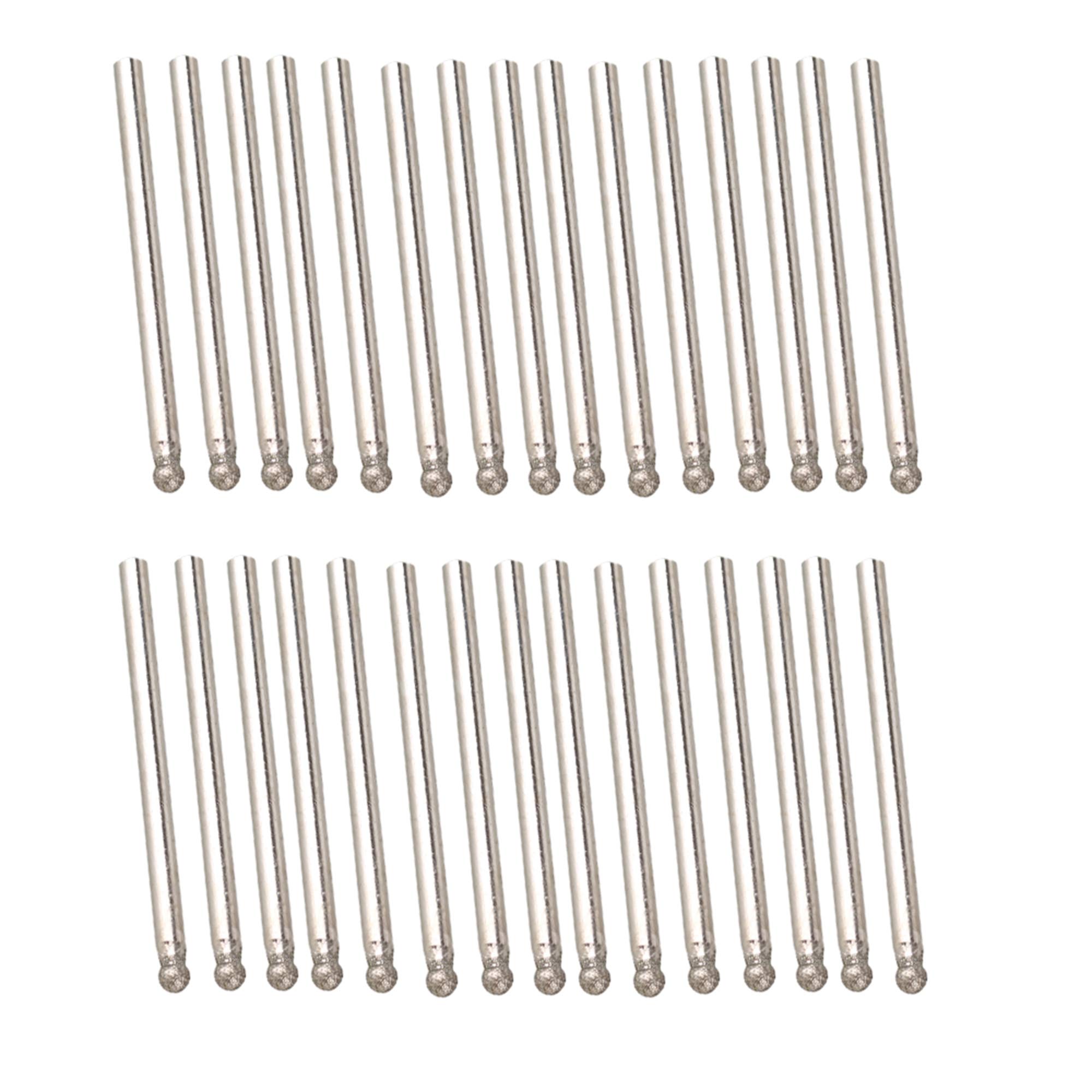 BQLZR 3mm Diameter Sphere Point Coated Burrs Glass Drill Bit for Die Grinder Pack of 30