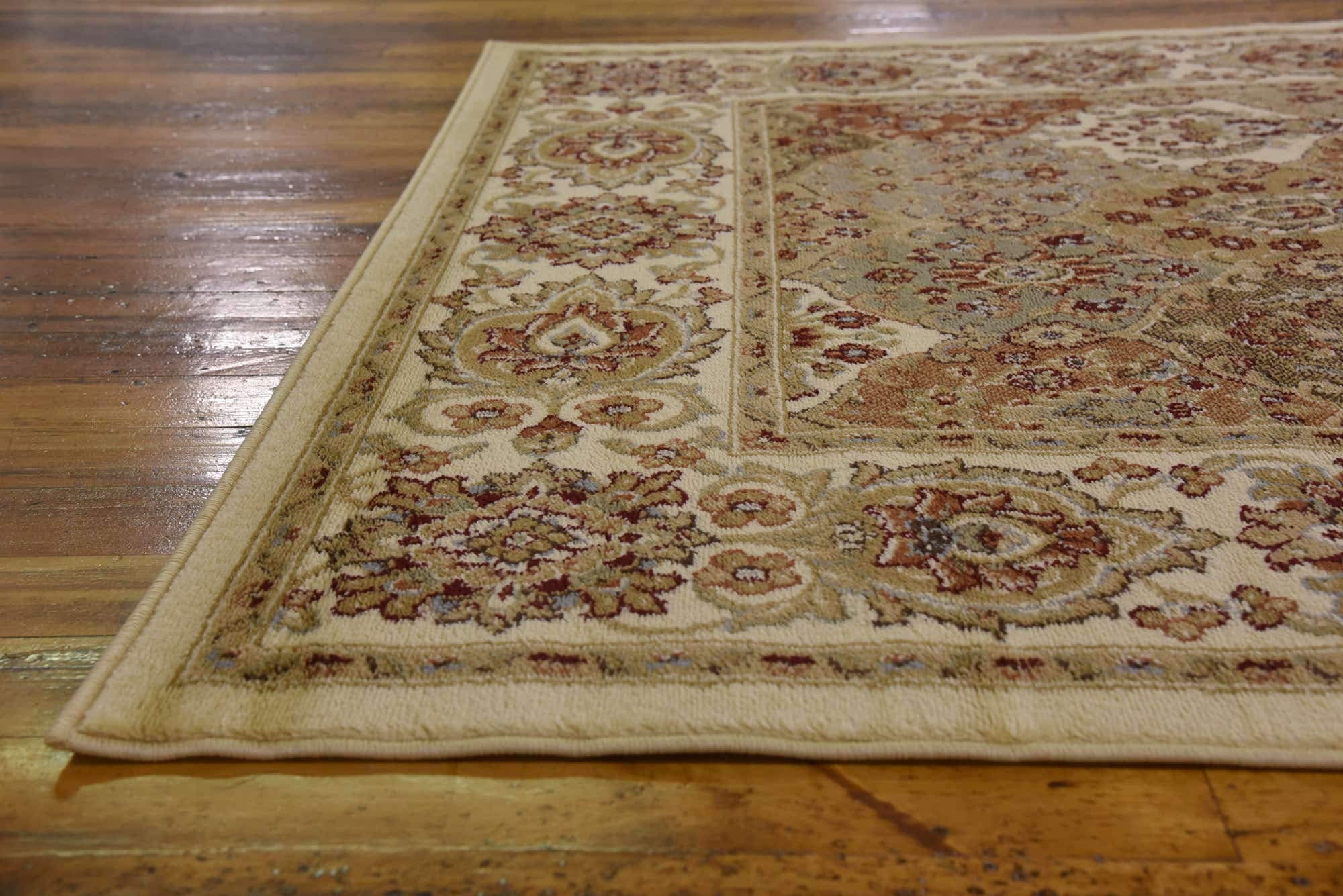 Unique Loom Voyage Collection Traditional Oriental Classic Intricate Medallion Design Area Rug, Rectangular 5' 3" x 8' 0", Ivory/Brown