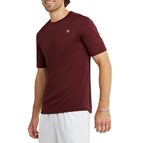 Champion, Sport Tee, Moisture Wicking, Anti Odor, Athletic T-Shirt for Men (Reg. or Big & Tall), Maroon, X-Large