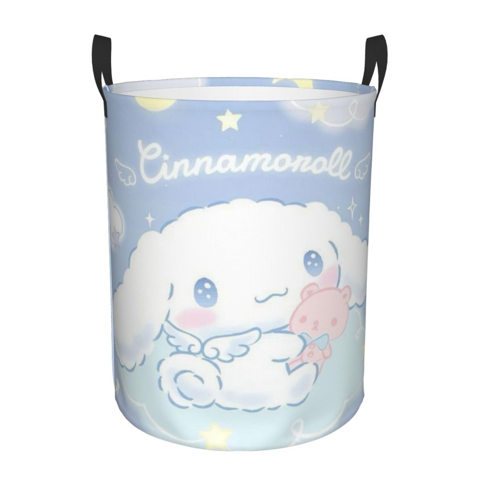 Cute Cartoon Laundry Hamper Circular Laundrys Basket Waterproof Foldable Storage Clothes Bag For Home Bathroom Qi13