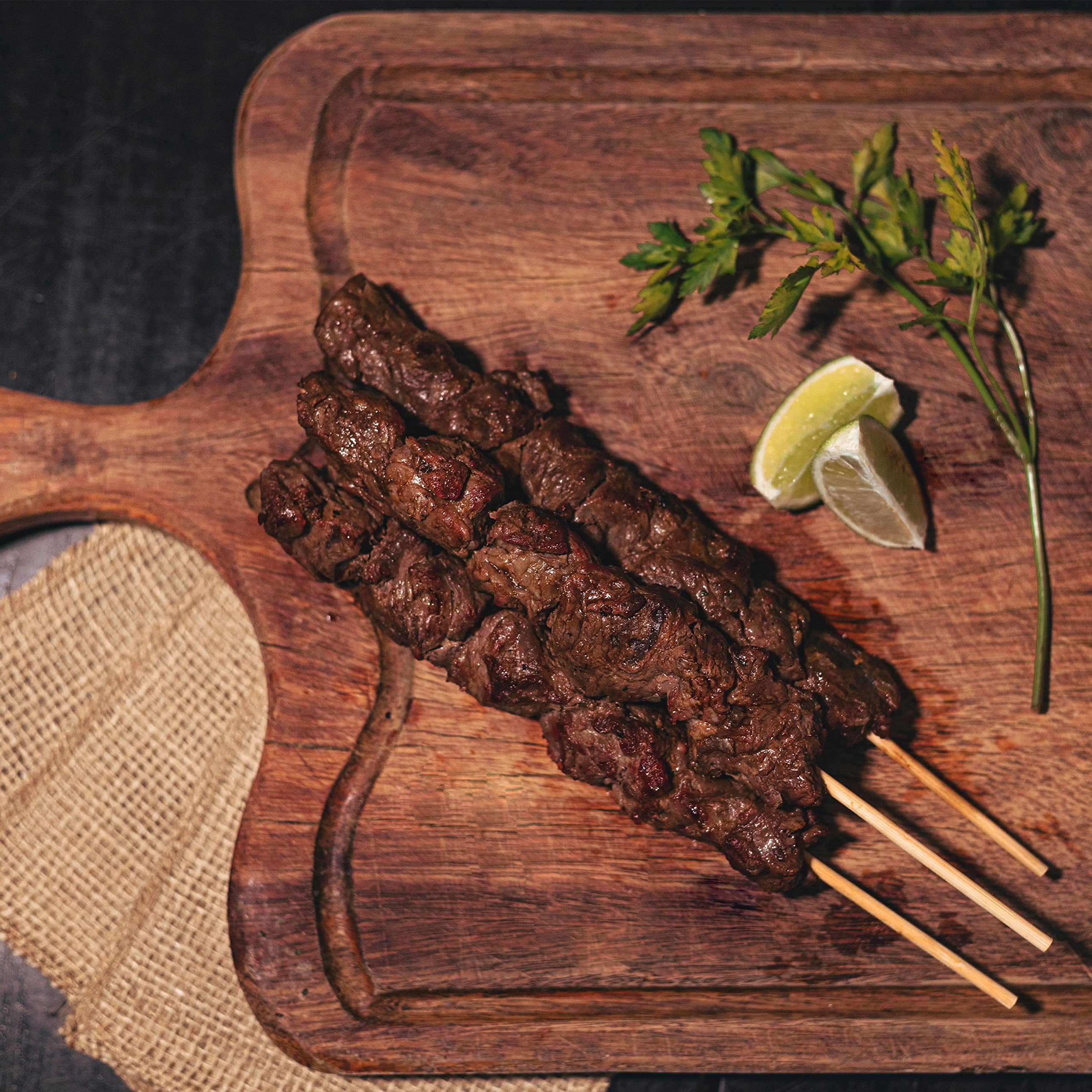 DESIOLE Natural Bamboo Skewers, 100Pcs 10Inch BBQ Sticks for Appetiser, Fruit, Cocktail, Kabob, Chocolate Fountain, Grilling, Barbecue, Kitchen, Crafting, Gardening and Party