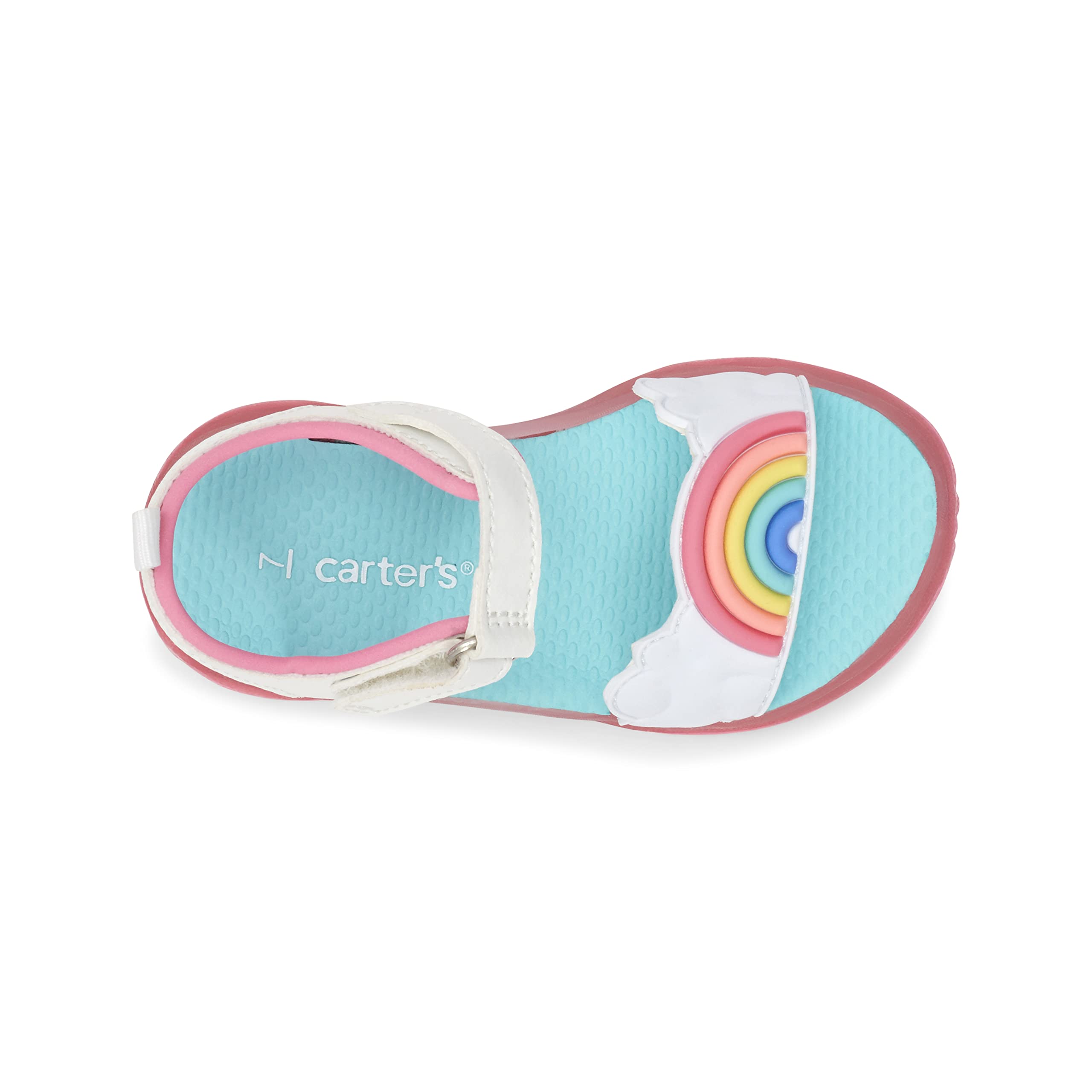 carter's Girls Dreamy Sandal, White, 5 Toddler