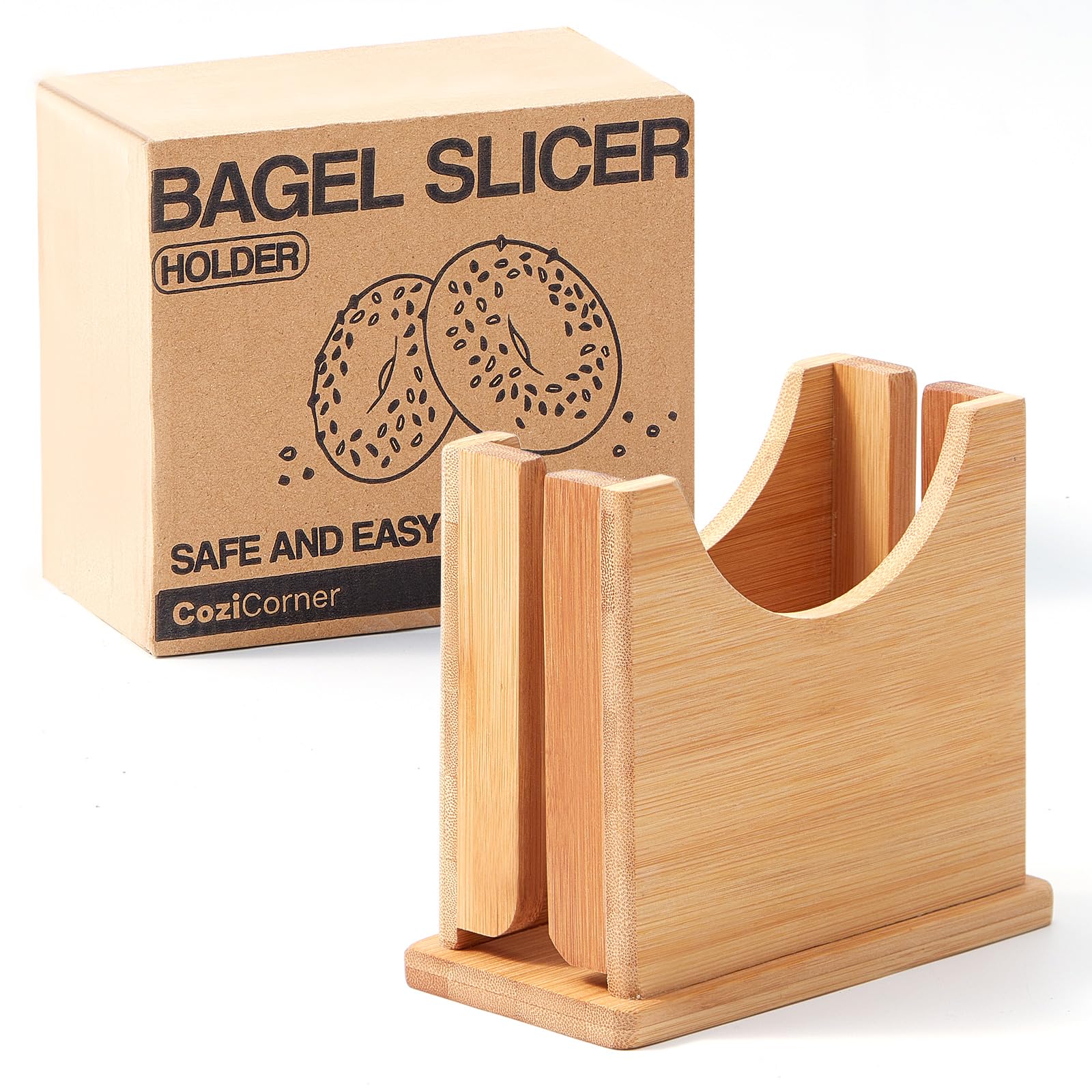 CoziCorner Precision Bagel Slicer: Effortlessly Slice and Enjoy Perfect Bagels Every Time