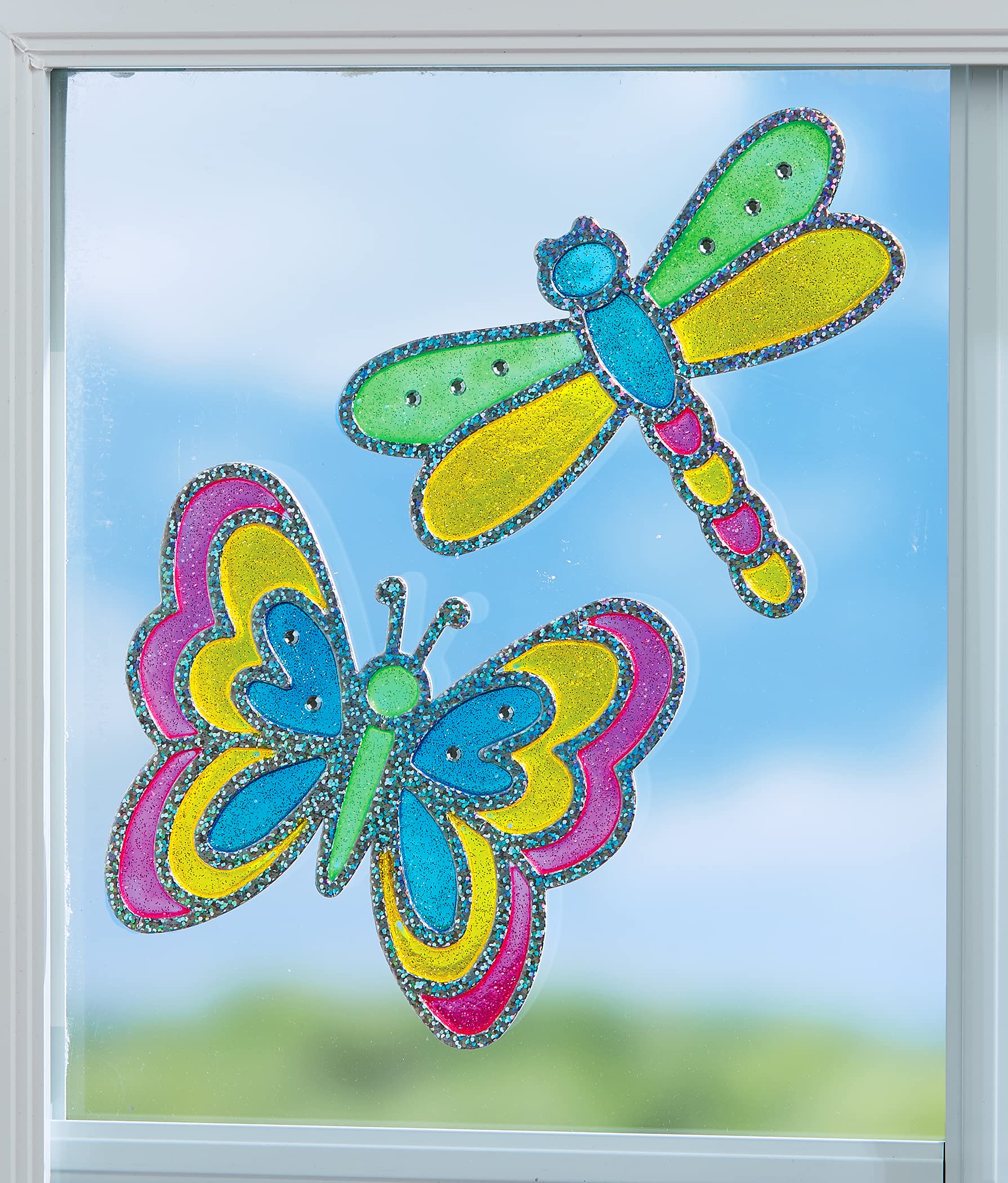 Creativity for Kids Window Art Bug Buddies - Create Your Own Window Art, Suncatcher Kits for Kids, Stocking Stuffers for Kids
