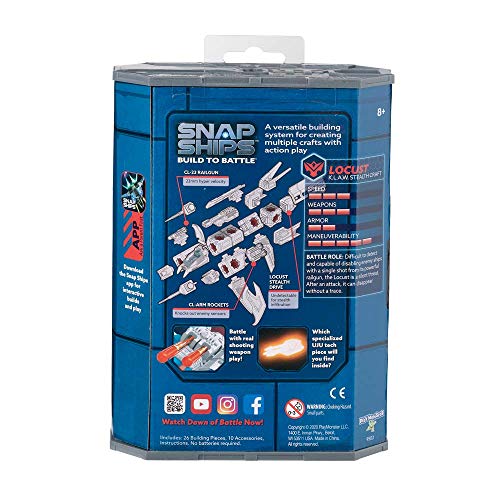 Snap Ships β Locust K.L.A.W. Stealth Craft β Construction Toy for Custom Building and Battle Play β Ages 8+