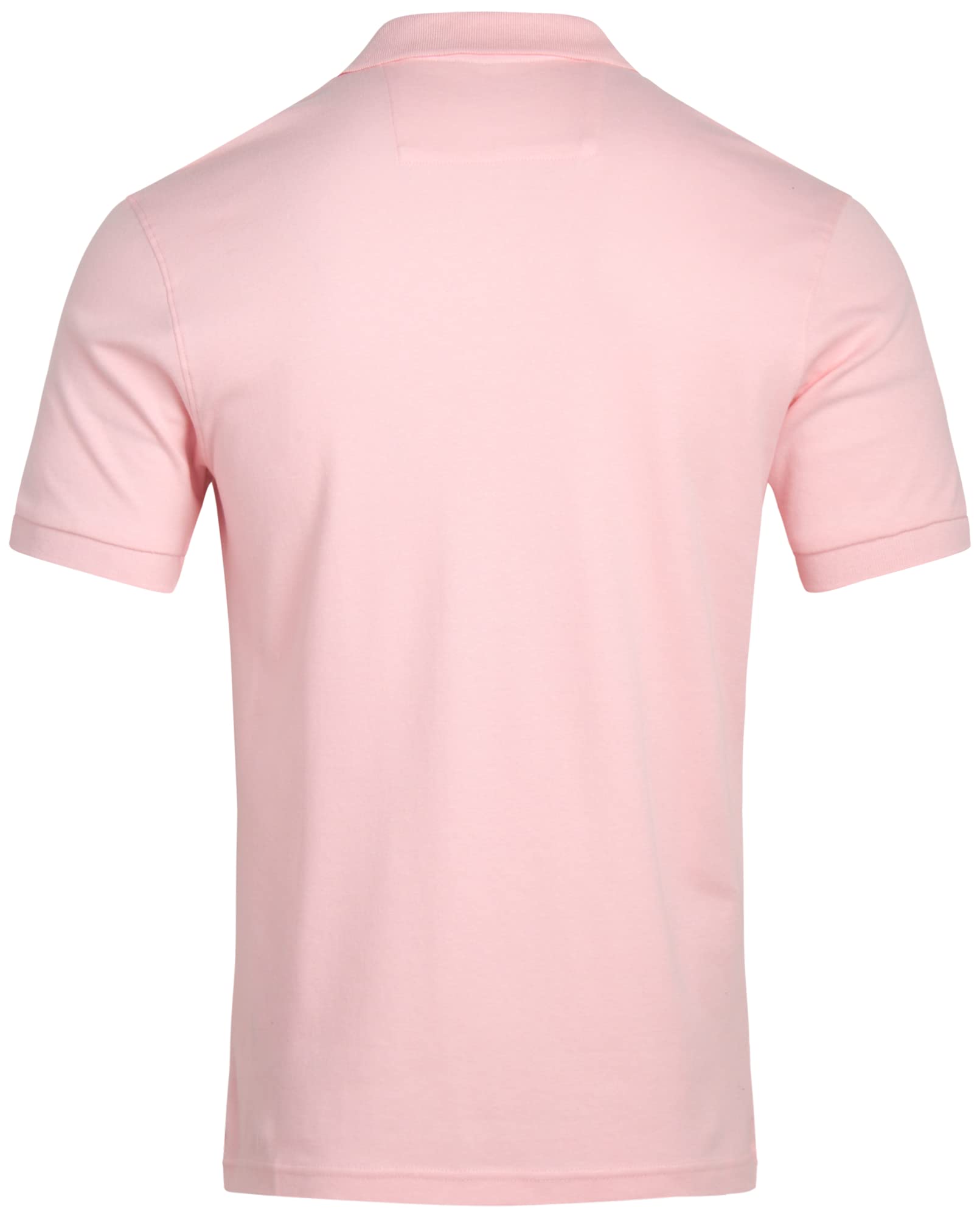 Chaps Men's Polo Shirt - Classic Fit Short Sleeve 2-Button Double Knit Cotton Polo Shirt (S-XL), Size Medium, Pink Carnation