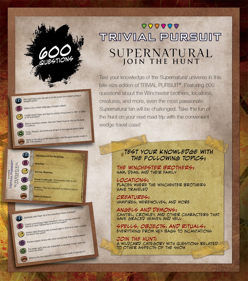 USAopoly Supernatural Trivial Pursuit Board Game