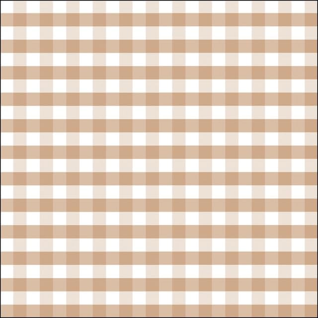 Havercamp Khaki and White Plaid Table Cover |1 Pack | 54" x 108" | Classic Plaid Collection | Great for Picnic, Barbecue, Cookout, Lumberjack Theme, Playground