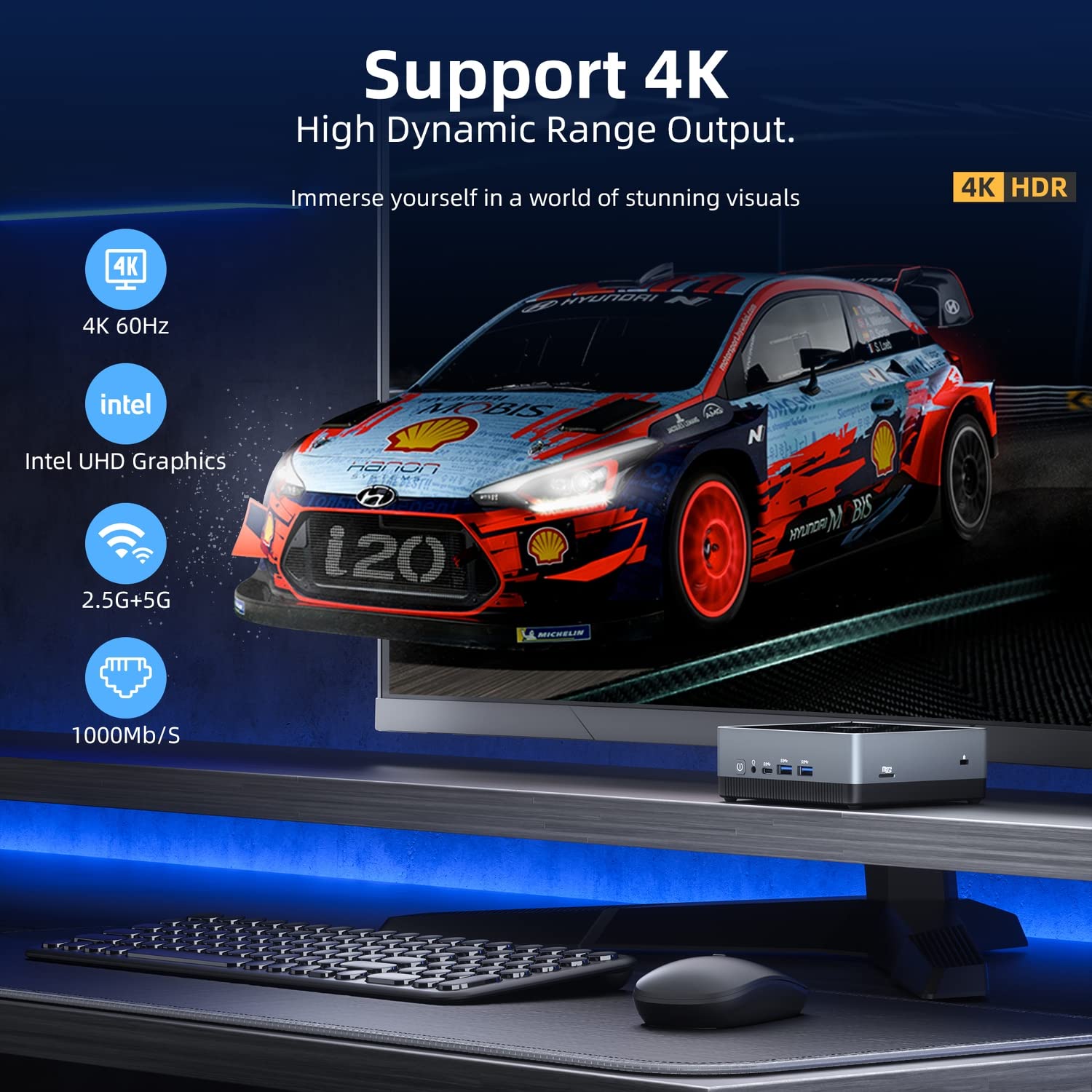CyberGeek Nano J1 Mini PC Win 11 Pro, Intel N5095A Quad-Core(Beat N5105) Up to 2.9Ghz, 16GB RAM 3200MHz, 512GB PCIe SSD Mini Computer, Micro PC Support 4K Dual Display, WiFi, BT, RJ45 VESA Office/Home