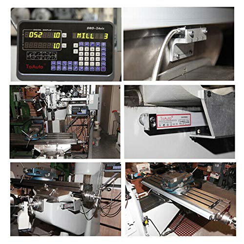 DRO 3 Axis Digital Readout Display +3pc Glass Linear Scale for CNC Mill Lathe Machine (450+500+1000)