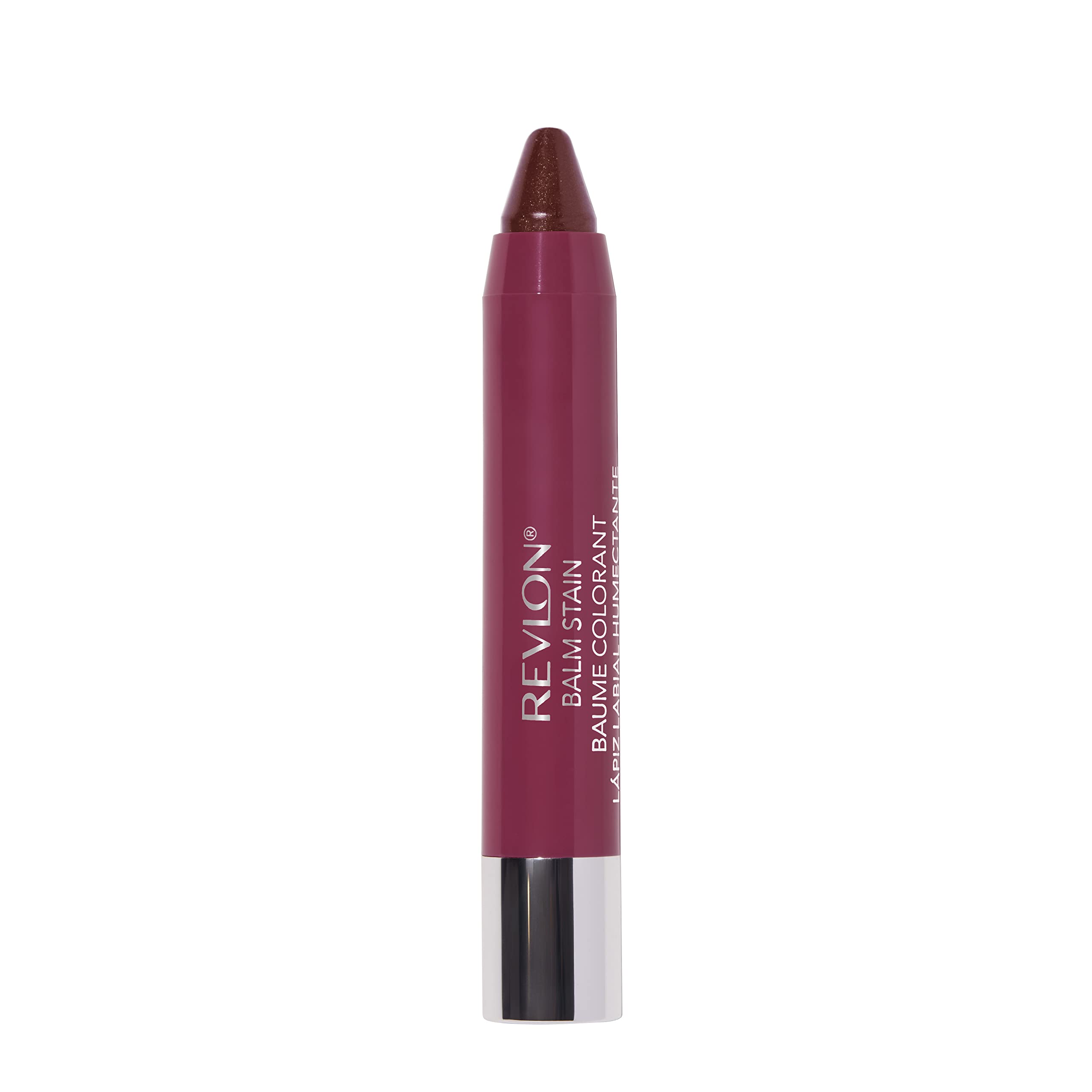 REVLON Lip Balm, Tinted Lip Stain, Face Makeup with Lasting Hydration, Infused with Shea Butter, Mango & Coconut Butter, Shimmer Finish, 005 Romantic, 0.01 Oz