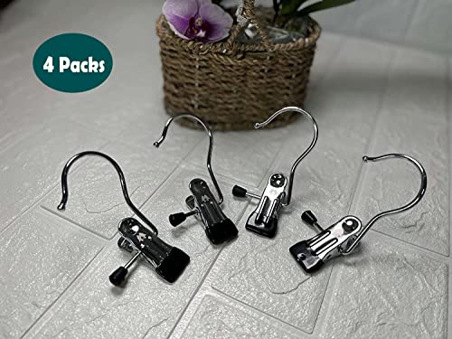 HAIZLUOP Boot Hangers for Closet, Boot Clips Hooks for Hanging Boots, Metal Hanger Clips, Chrome, 4 Pack