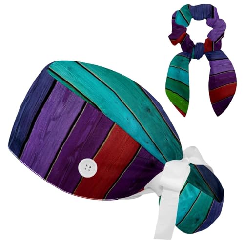 CWAGFEQZ Surgical Nurse Cap,Beanie Hats for Women with Sweatband Headgear,Old Wood Color
