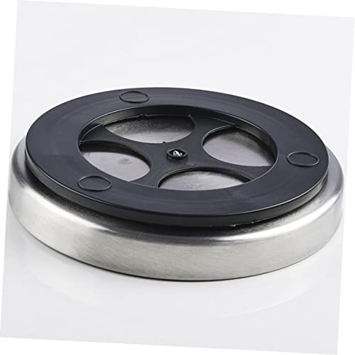 HAKIDZEL 1pc Box Carousel Seasoning Organizer Fridge Rotating Tray Pantry can Organizer Rotating Rack Cosmetic containers Rotatable Spice Tray Stainless Steel Turntable to Rotate Tableware