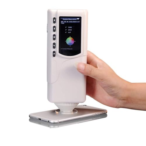 HFBTE Handheld Colorimeter Color Meter Analyzer Plastics Textile Painting Food Ink Color Tester With 4mm Platform Measuring Caliber 8°/d CIE LAB D65 Repeatability ÎE*abâ¤0.03 USB lnterface Data Storage