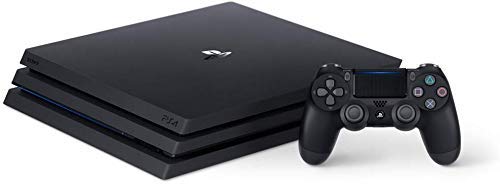Sony PlayStation 4 Pro 1TB Two Controller Bundle: PlayStation 4 1TB Pro Console Jet Black, 2 DUALSHOCK 4 Wireless Controllers (Renewed)