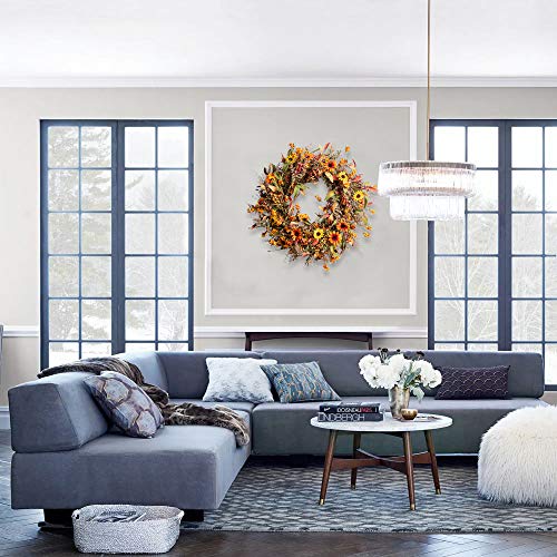 JINGHONG Fall Wreaths for Front Door 24 Inch Artificial Fall Wreath Large Autumn Wreath for Outside Harvest Thanksgiving Decor