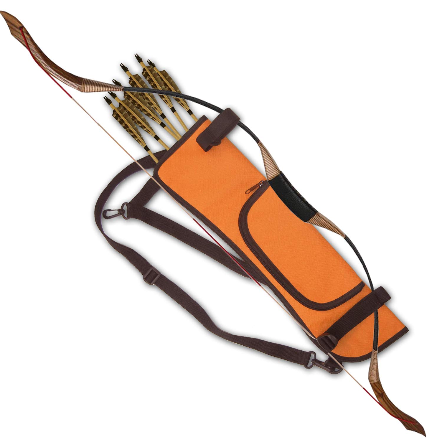 Carol Archery Side/Back Bow Holder Arrow Quiver with Zipper Pocket 151115ORANGE