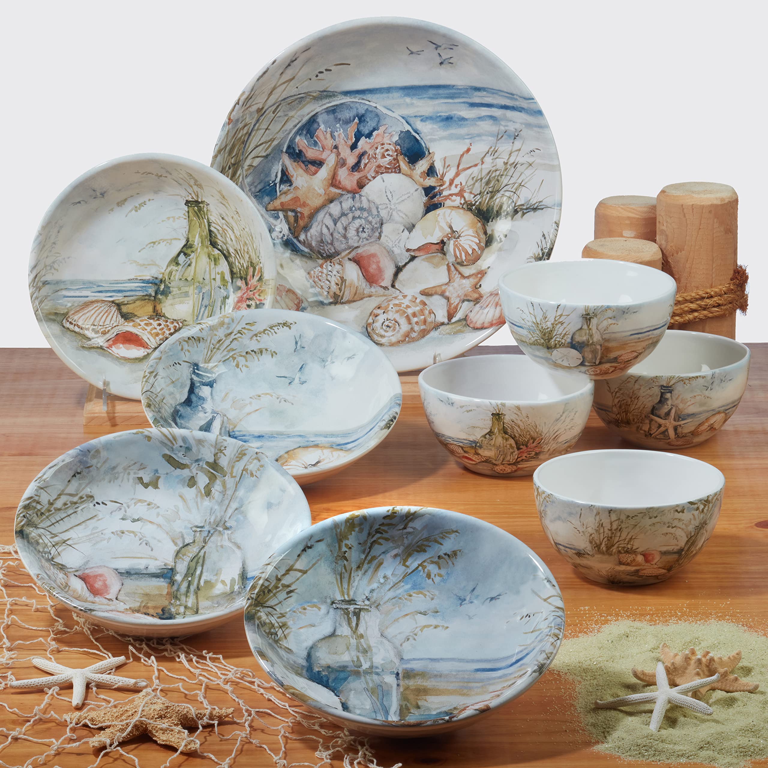 Certified International Coastal Landscape 128 oz. Serving/Pasta Bowl 13" x 3"