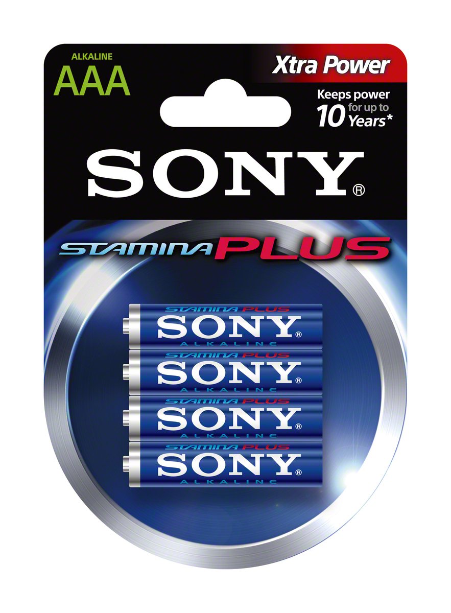 Sony Stamina Plus AAA Alkaline Batteries (4 Pack)
