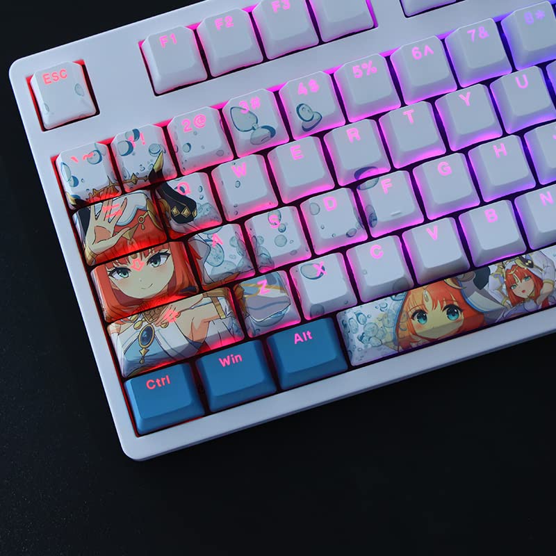 ENTY Nilou Mechanical Keyboard Caps Accessories OEM Profile PBT Keycaps Nilou Gaming Keyboard Caps for DIY Mechanical Profile Custom Keycaps