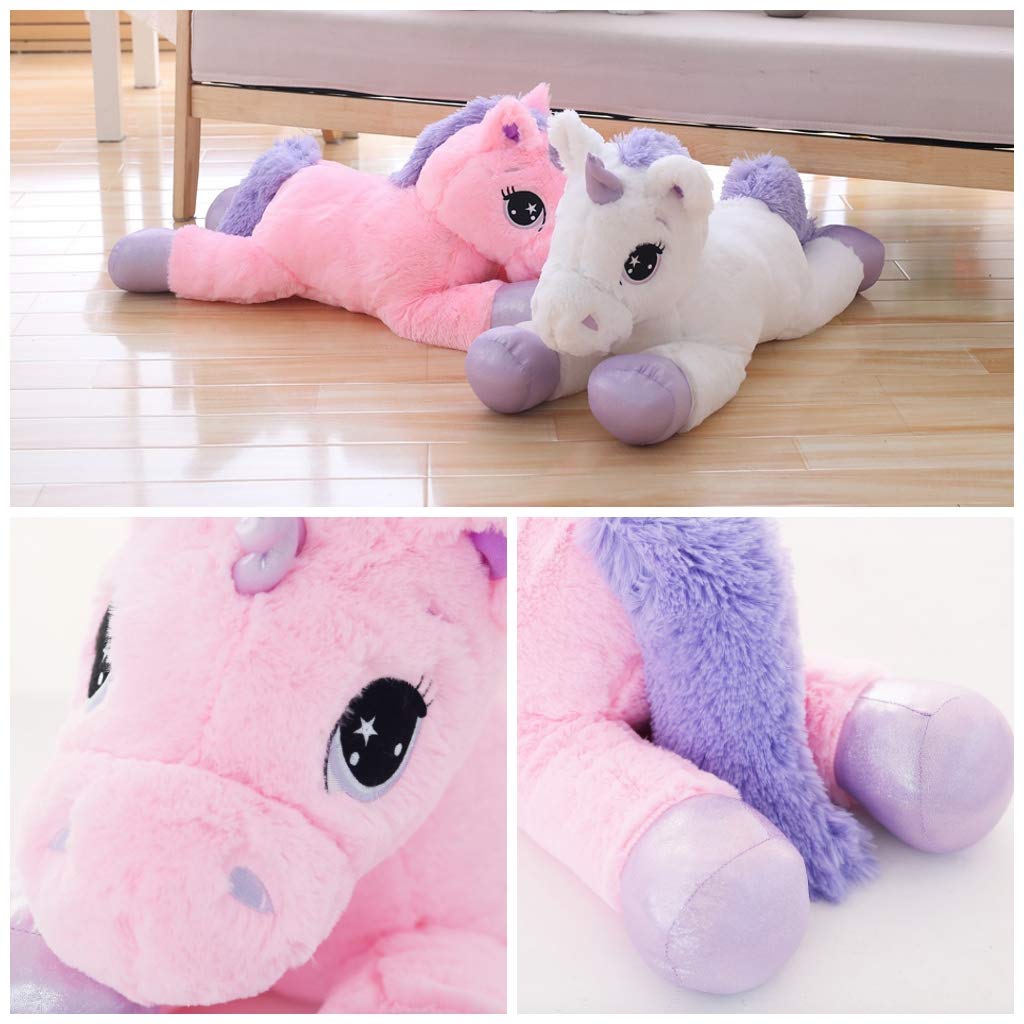 sofipal Giant Unicorn Stuffed Animal Toys,Large Pink Unicorns Plush Pillow Cushion for Birthday,Valentines,Bedroom 43"
